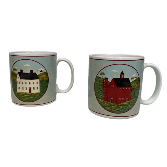 Sakura | Dining | Vintage Set Of 2 Warren Kimble Sakura Mugs Country ...